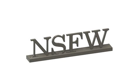 Nsfw Logo Por Tintanik Descargar Modelo Stl Gratuito