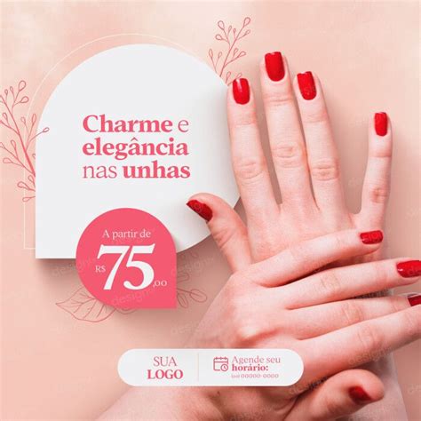 Social Media Manicure e Pedicure PSD Editável in 2024 Medical design