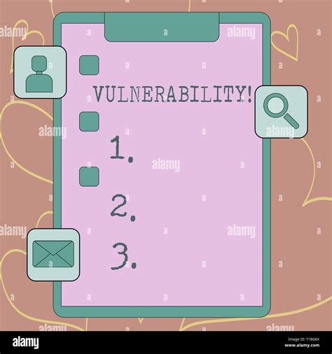 Writing Note Showing Vulnerability Business Concept For Information