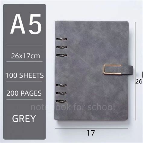 Nfs A5 B5 Loose Leaf Notebook Removable Notepad With Side Buckle
