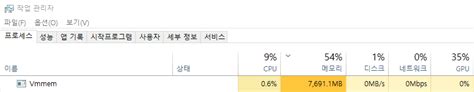 Wsl을 이용한 Windows에 리눅스 및 도커 설치하기 6 Wsl 2에서 Docker 사용시 메모리 과다 점유하는 이슈