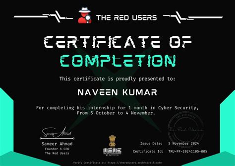 naveen kumar on linkedin cybersecurity internship networksecurity