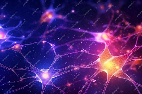 Premium Ai Image Glowing Neural Network Background Generative Ai