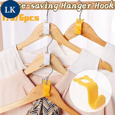 LK 1 5 6 Pcs Clothes Hanger Connecting Buckle Home Organizers Wardrobe