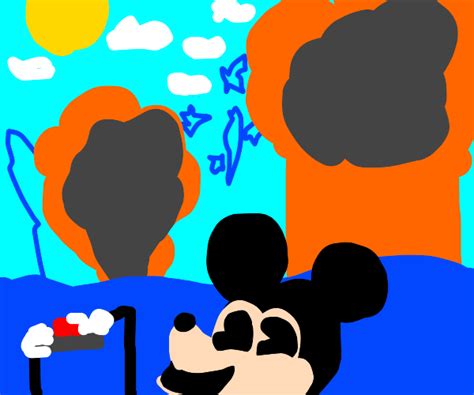 Club Penguin Iceberg Being Exploded By Mickey Drawception