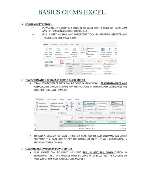 power query editor pdf