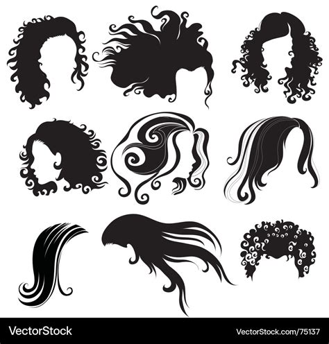 set of hair styling royalty free vector image vectorstock