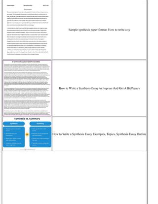 How To Write A Synthesis Paper PDF
