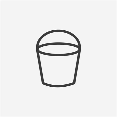 Pail Water Bucket Icon Vector Symbol Sign 13798427 Vector Art At Vecteezy