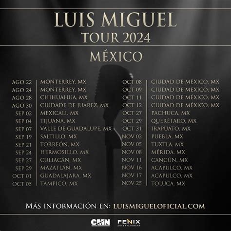Luis Miguel Tour 2024 Mexico City Schedule Stefa Lissie