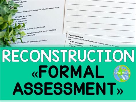 Reconstruction Test Teaching Resources