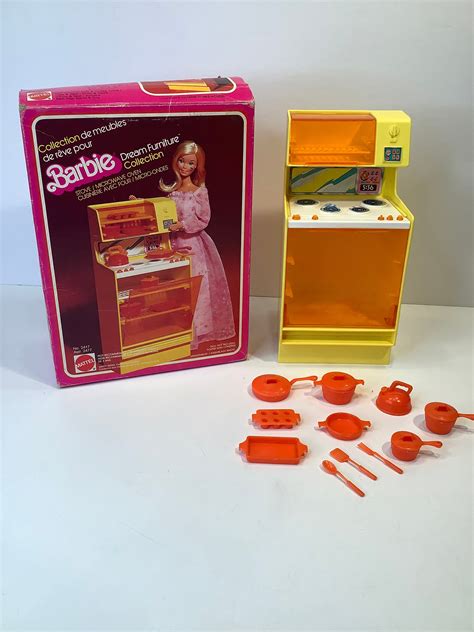 Vintage Mattel Barbie Dream Furniture Stove Microwave Oven 1978 Etsy