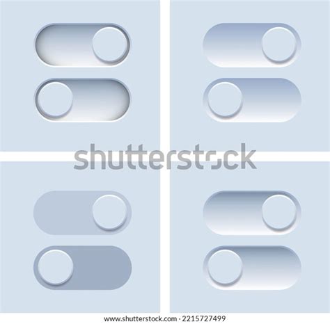 On Off Toggle Switch Buttons Vector Stock Vector Royalty Free Shutterstock