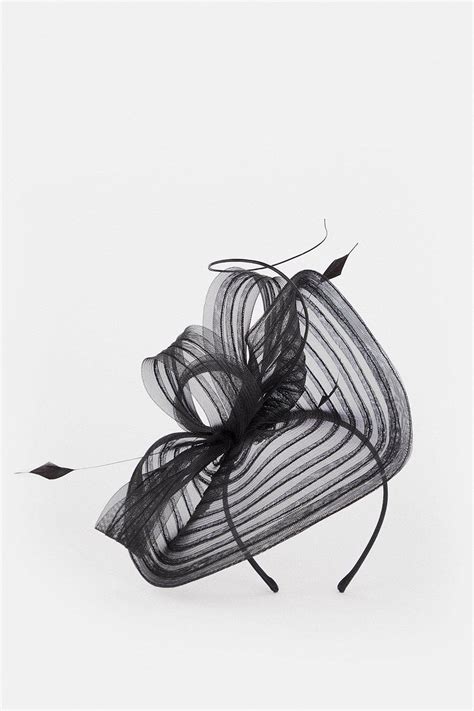 Karen Millen Asymmetric Feather Detail Fascinator Endource