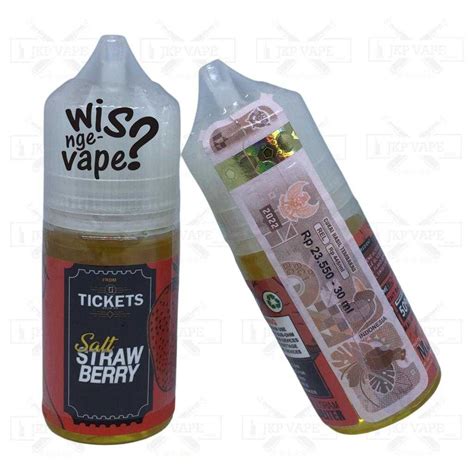 Jual Tickets Brew Strawberry 30ml Fruity Salt Nic Liquid Vape
