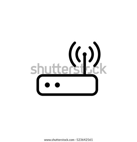 Thin Line Wifi Router Icon On Stock Vector Royalty Free