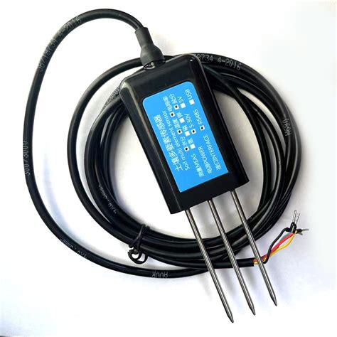 Stainless Steel Rs Soil Temperature Humidity Ec Sensor For Soil Moisture Testing