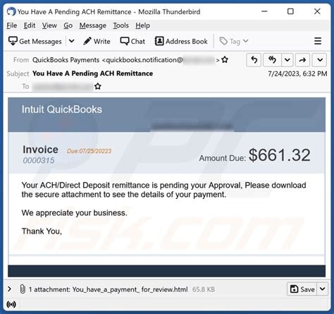 Intuit QuickBooks Invoice Email Scam Removal And Recovery Steps Updated