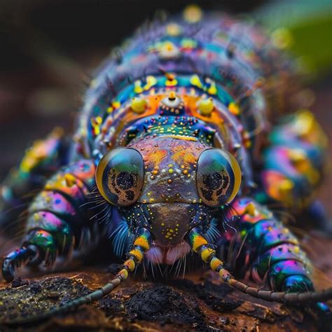 Premium Photo Brightly Colored Cater Butterfly With Large Eyes And