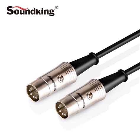 Soundking MIDI Audio Cable To Pin MIDI Extension Cable Male To Male M M M For Guitar