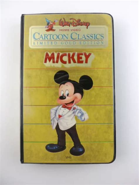 Limited Gold Edition Mickey Mouse Vhs Video Walt Disney Animation