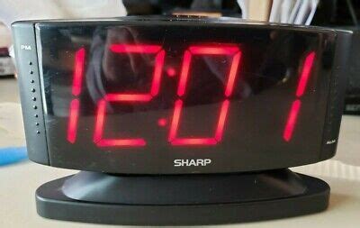 SHARP Large LED Display Digital Alarm Clock Model SPC EBay