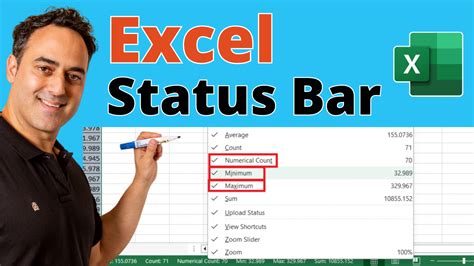 How To Find And Use The Status Bar For Quick Insights In Excel Myexcelonline