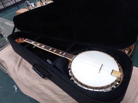 Crown 5 String Banjo 60s 70s Natural Reverb