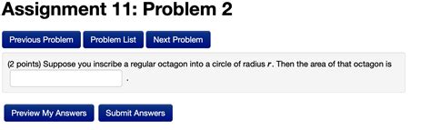 Solved Assignment 11 Problem 2 Previous Problem Problem