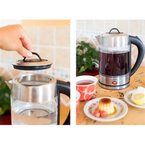 Електрическа кана за чай 2000w 1 7л стъкло R 7605 ⋆ Masterhaus