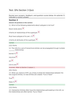 DFO QUIZ Section 2 Page 1 Test DFo Section 2 Quiz Review Your