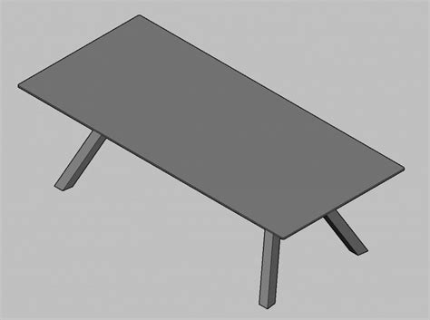 Detail 3d Model Of Table Elevation Cad Furniture Block Autocad File