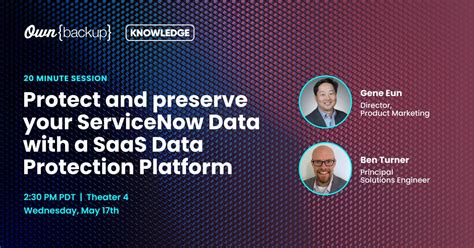 Ownbackup At Servicenow Knowledge 2023 Mark Cintron