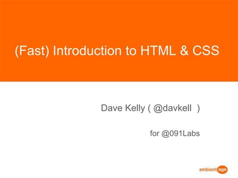 Introduction To Css
