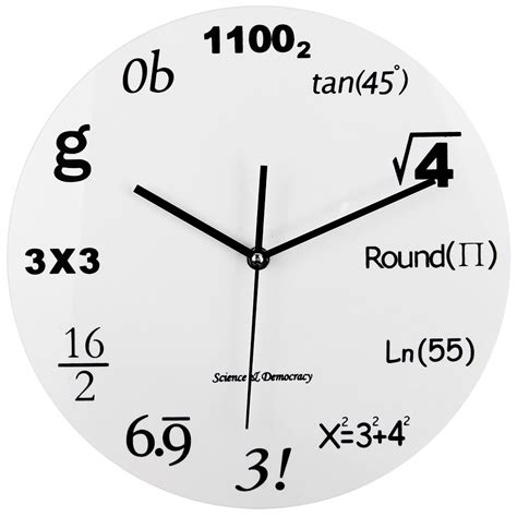 Amazlife Math Clock Unique Wall Clock Modern Design Math Equation Clock