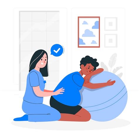 Ilustração Do Conceito De Preparação Para O Parto Vetor Grátis