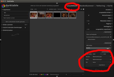 Export An Image With Darktable Ask Ubuntu