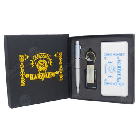Gift Set Powerbank USB Pen Gantungan Kunci Custom Untuk Souvenir Dengan Custom Logo Di