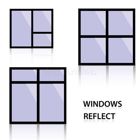 Windows Reflect Eps Stock Vector Illustration Of Reflect