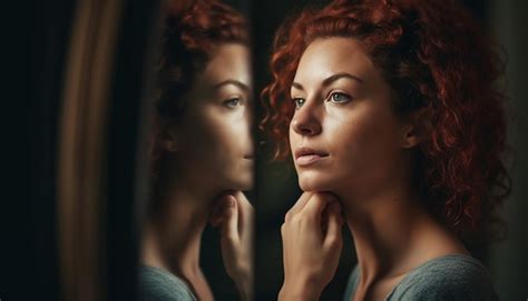 Premium Ai Image Two Young Women One Redhead Looking At Camera With