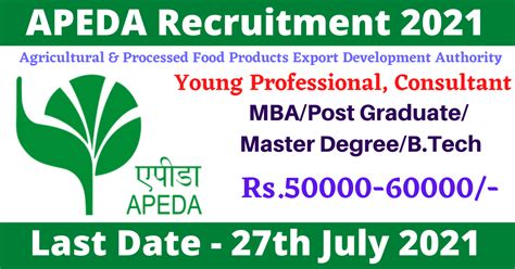 Apeda Recruitment 2021 29 Young Professional Consultant Posts