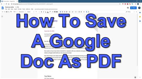 How To Save A Google Doc As Pdf Easypcmod