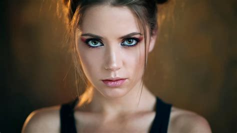 4513964 Maxim Maximov Face Women Model Black Dress Looking At Viewer Wallpaper
