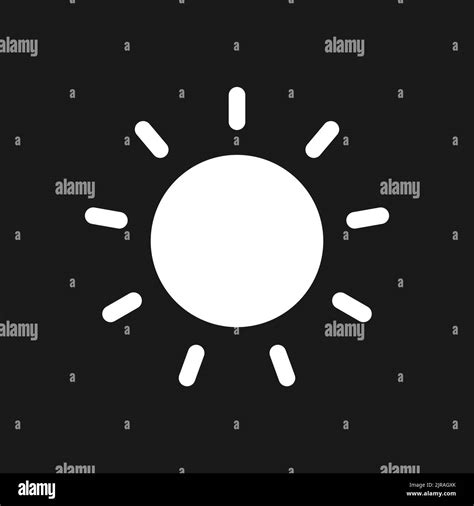 Sun Dark Mode Glyph Ui Icon Stock Vector Image Art Alamy