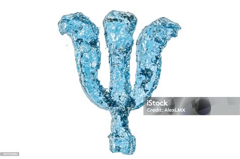 물 그리스 문자 Psi 3d 렌더링에 고립 된 흰색 배경 3차원 형태에 대한 스톡 사진 및 기타 이미지 3차원 형태 개념