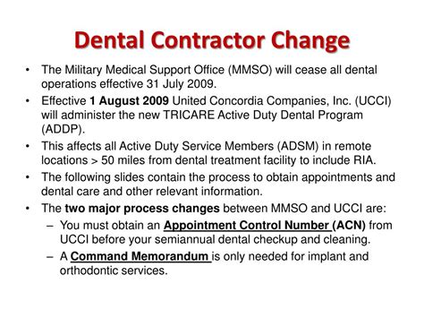 Ppt Tricare Active Duty Dental Program Addp For Remote Care Powerpoint Presentation Id