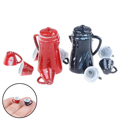 5 Adet 1 12 Dollhouse Minyat R Yemek Gere Leri Porselen Ay Seti Anak