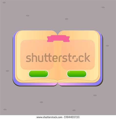 Game Ui Pop Window Wooden Style Stock Vector Royalty Free 1984403723