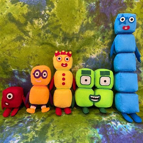 Numberblocks Plush Set 1 5 Handmade Felt Math Learning Toy Etsy