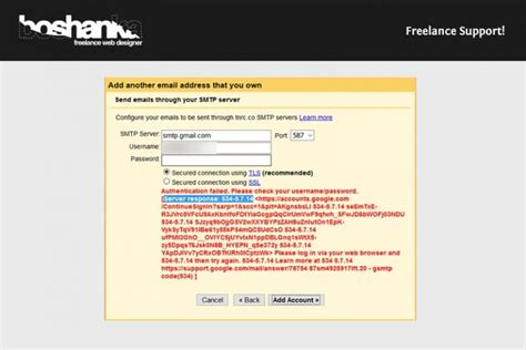 Send Mail As With Gmail Fixing The Authentication Failed Error